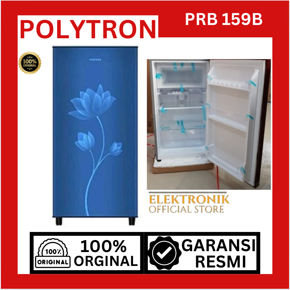 Jual POLYTRON KULKAS 1 PINTU PRB159B METALIC 150Liter KULKAS 1 PINTU ...