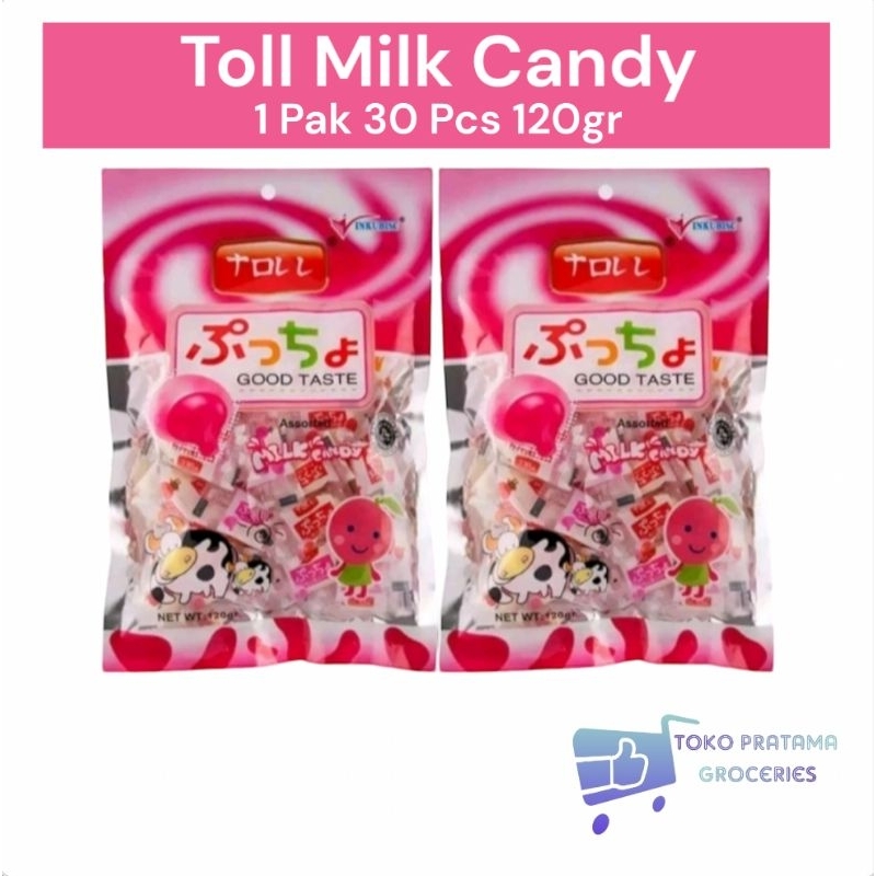 Jual PERMEN TOLL MILK CANDY PERMEN SUSU ANEKA RASA KEMASAN 120g ...
