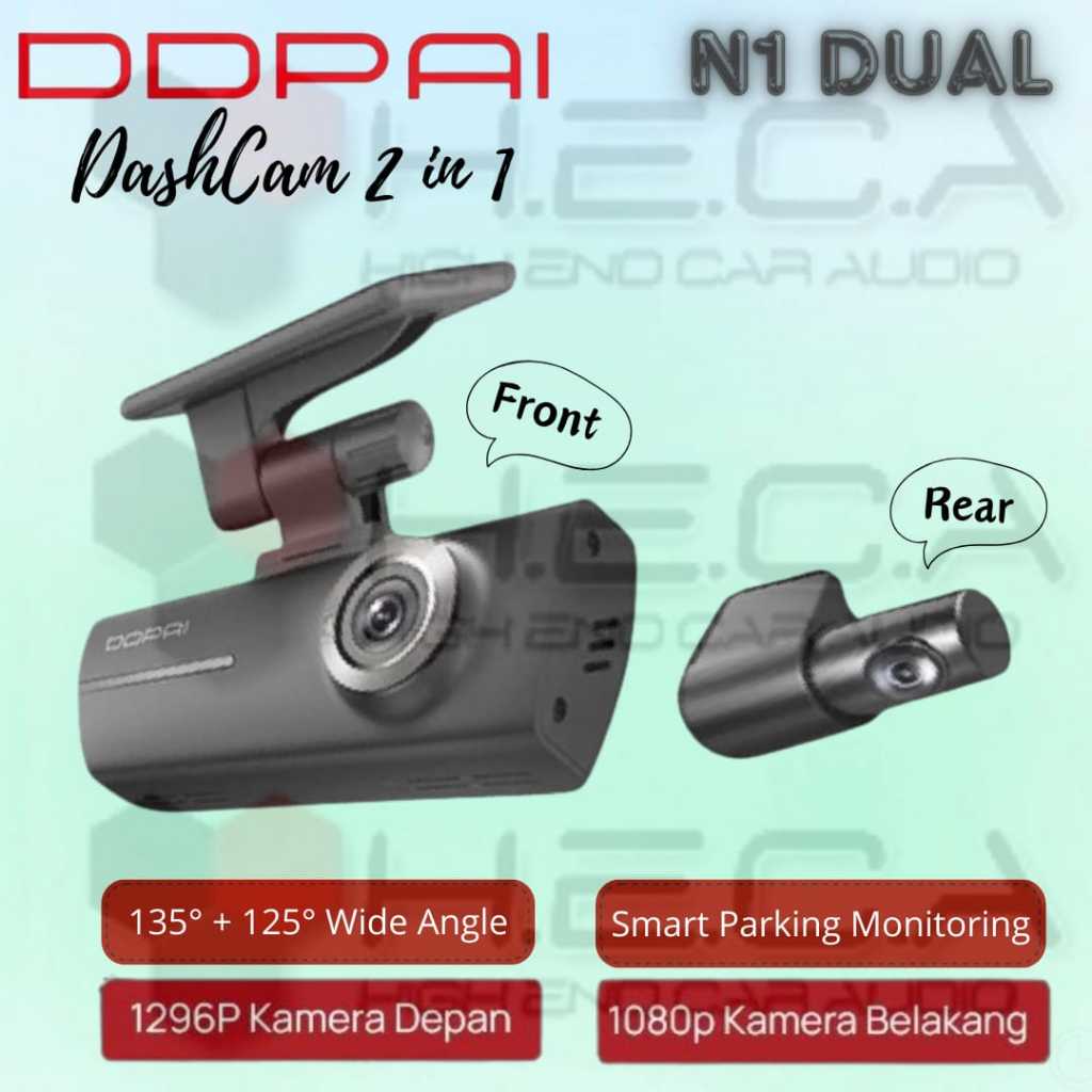 Jual DDPAI N1 Dual Dashcam Front & Rear Full HD Camera Dashboard DVR ...