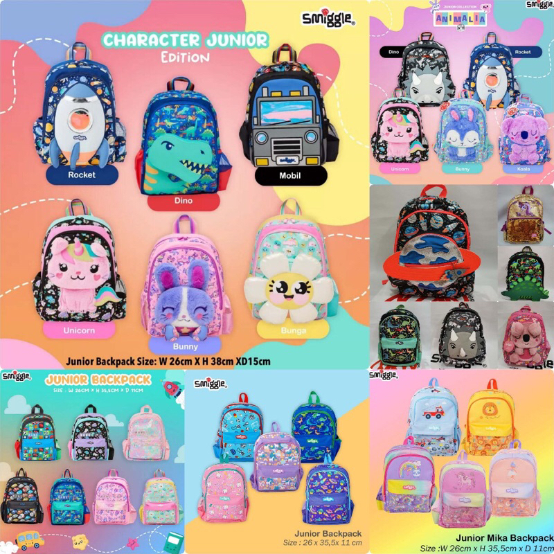 Jual TAS RANSEL SMIGGLE TK ORIGINAL ( COWO & CEWE ) | Shopee Indonesia