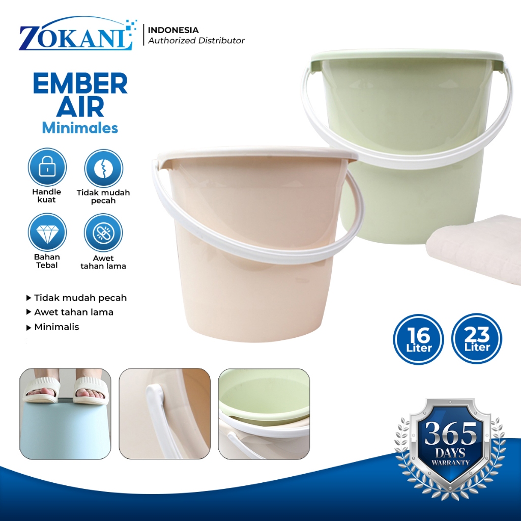 Jual ZOKANI Ember Plastik Ember Air Tebal Ukuran 16 dan 23 Liter ...