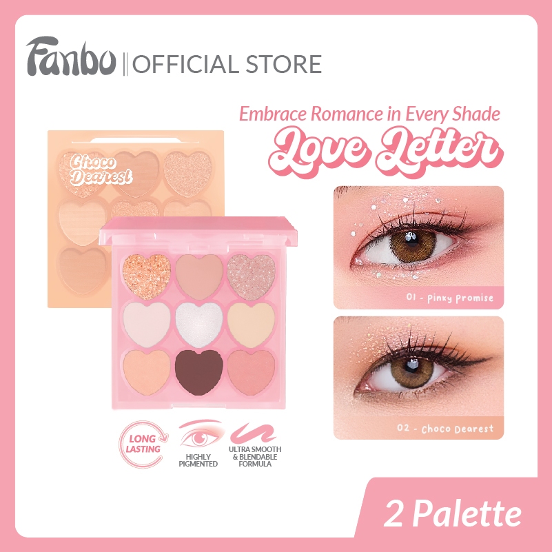 Jual Fanbo Love Letter Eyeshadow Palette Longlasting Highly Pigmented | Shopee Indonesia