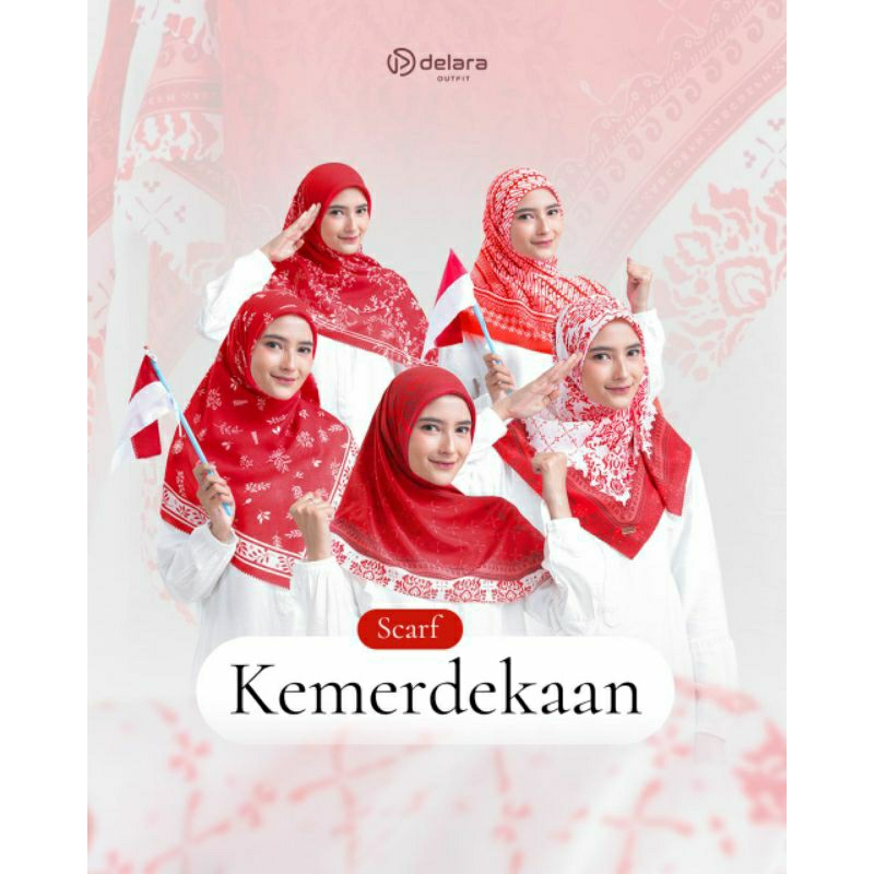 Jual SCARF MERAH PUTIH KEMERDEKAAN INDONESIA BY DELARA | Khimar ...