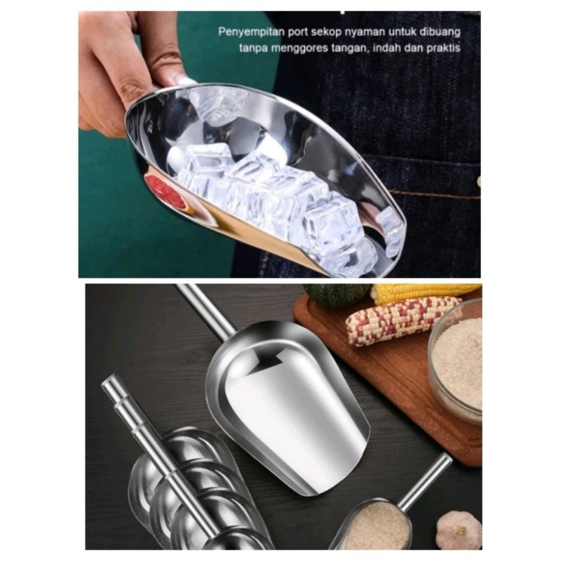 Jual sendok es batu model besi tahan karat dan kuat | Shopee Indonesia