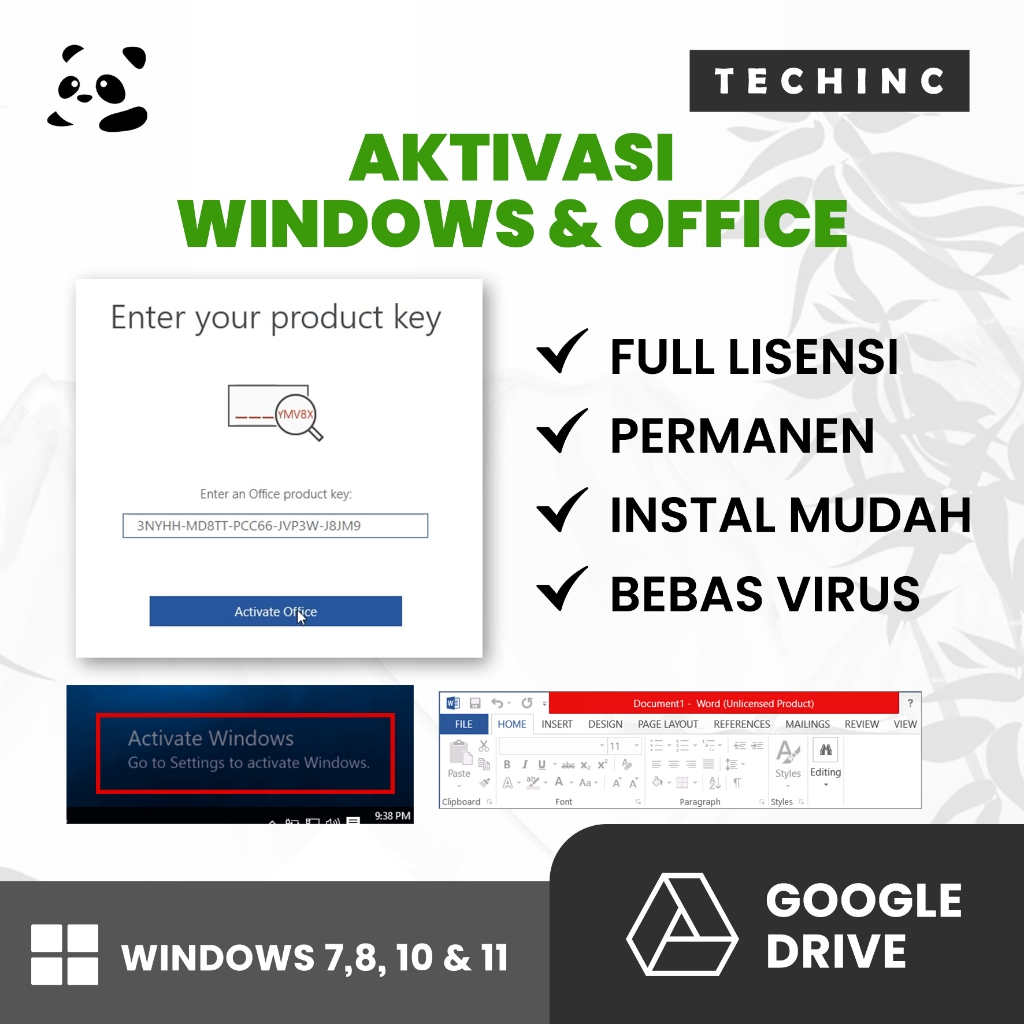 Jual Aktivasi Lisensi Windows & Office/365 Excel, Word, PowerPoint, DLL Seumur Hidup | Shopee ...