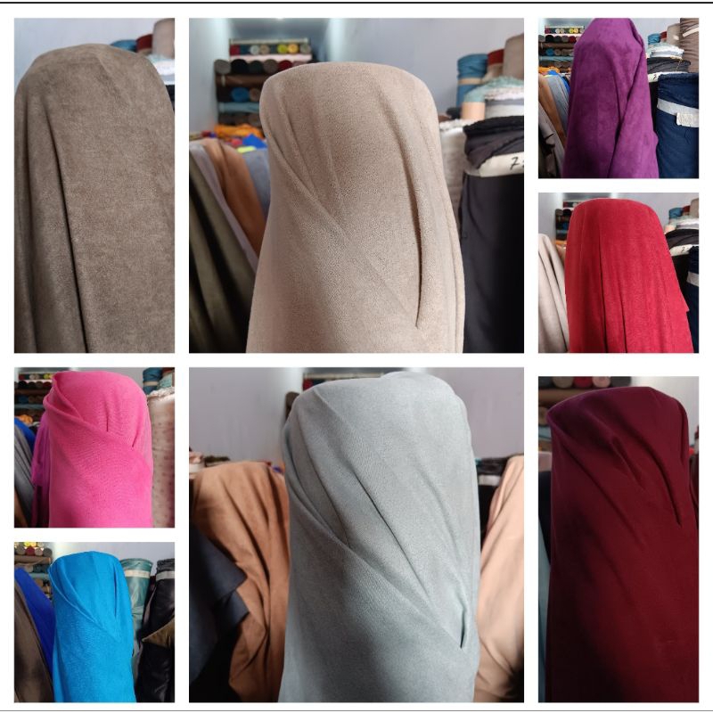 Jual Bahan satin suede meteran kualitas premium varian warna lengkap ...