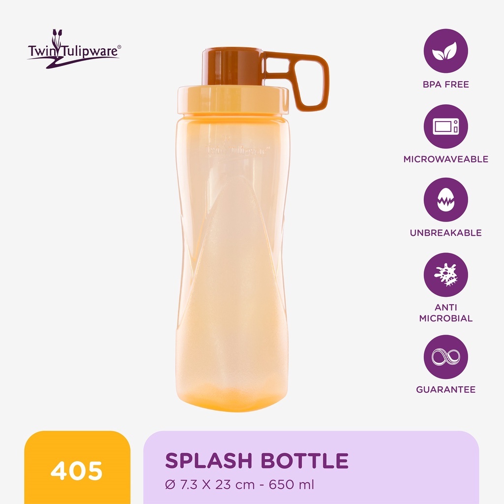 Jual Twin Tulipware Splash Bottle 650ML ( Ukuran Sedang ) | Shopee ...