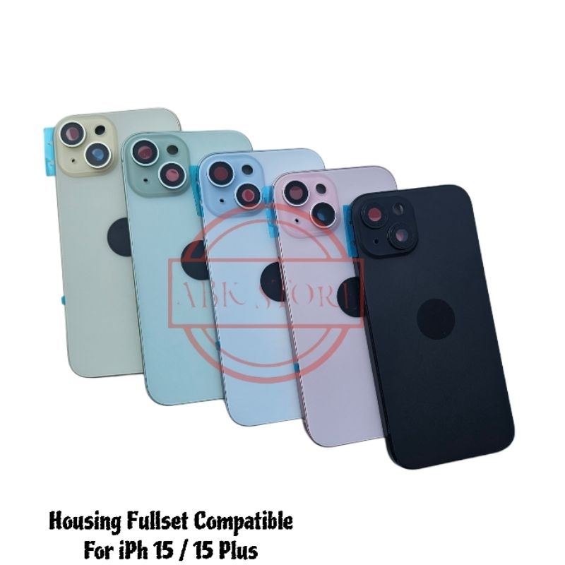 Jual BACK CASING - HOUSING FULLSET FOR IPH 15 / IP 15 PLUS HIGH QUALITY ...
