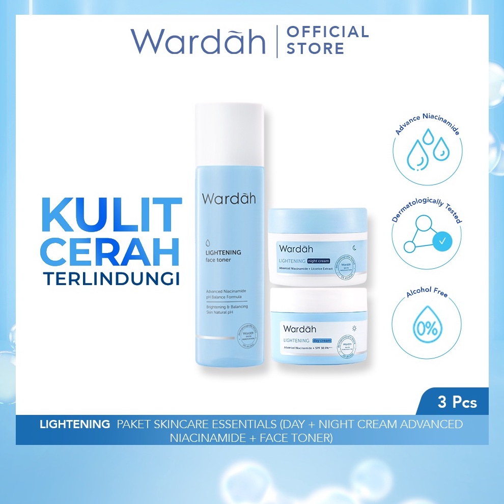 Jual KODE K52L Wardah Lightening Paket Skincare Essentials Day Night ...