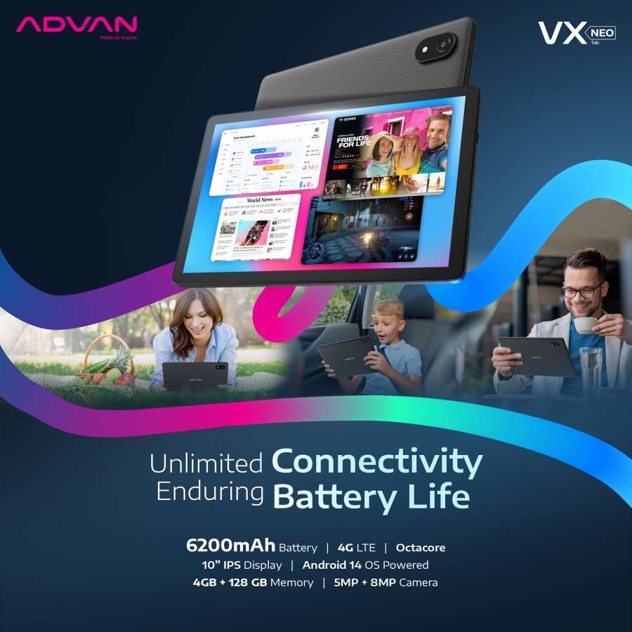 Jual Advan Tab VX NEO 4GB/128GB - 10.1”IPS SCREEN TABLET ANDROID 14 ...