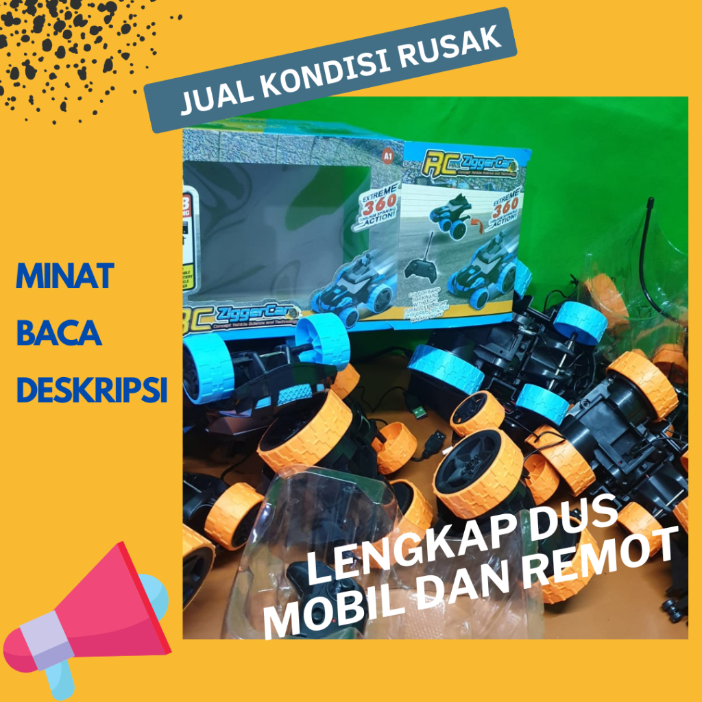 Jual RUSAK MAINAN MOBIL REMOTE CONTROL USB BUILT IN CHARGE KONDISI ...
