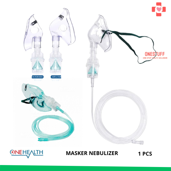 Jual Masker Nebulizer Anak Bayi Dewasa Oksigen Pernapasan Nebu Mask ...