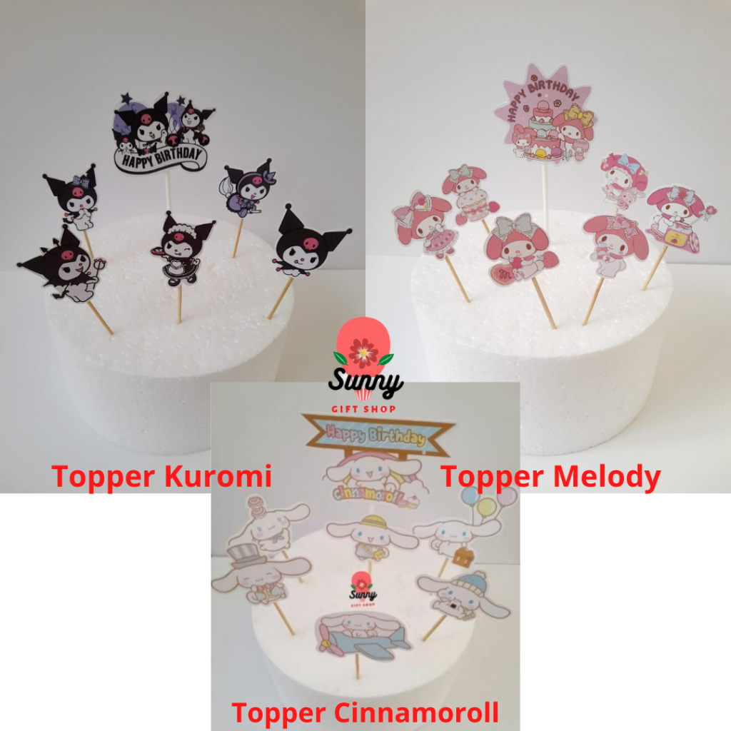 Jual Topper Sanrio / topper Cinnamoroll / topper melody / topper kuromi ...