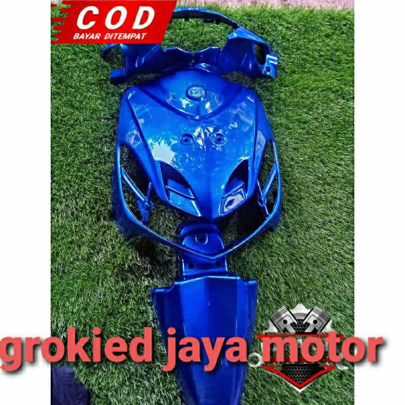 Jual cover body halus tameng batok spakbor yamaha mio smile biru ...