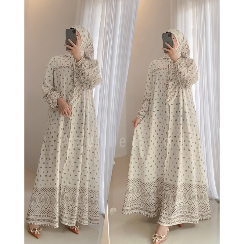 Jual GAMIS RAYON KEKINIAN - GAMIS SET HIJAB DRESS KEKINIAN - GAMIS DRES ...