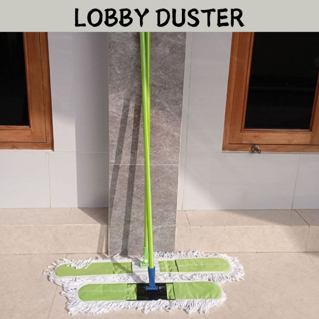 Jual Lobby Duster 80cm Set Sapu Dorong Lantai Full Set | Shopee Indonesia