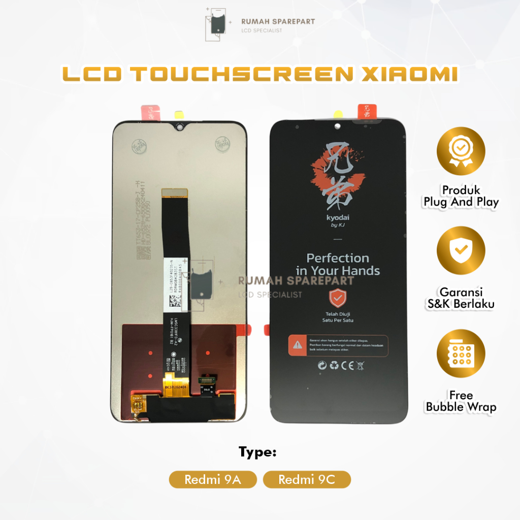Jual LCD + Touchscreen Xiaomi Redmi 9A / 9C / 9i / 10A / Poco C31 Ori ...