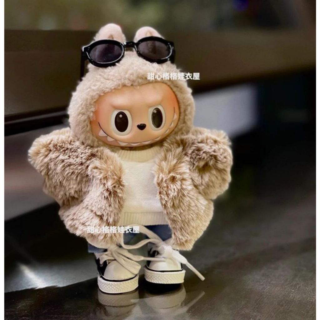 Jual Labubu Macaron - Baju Labubu Thick winter fur coat only Pop Mart ...