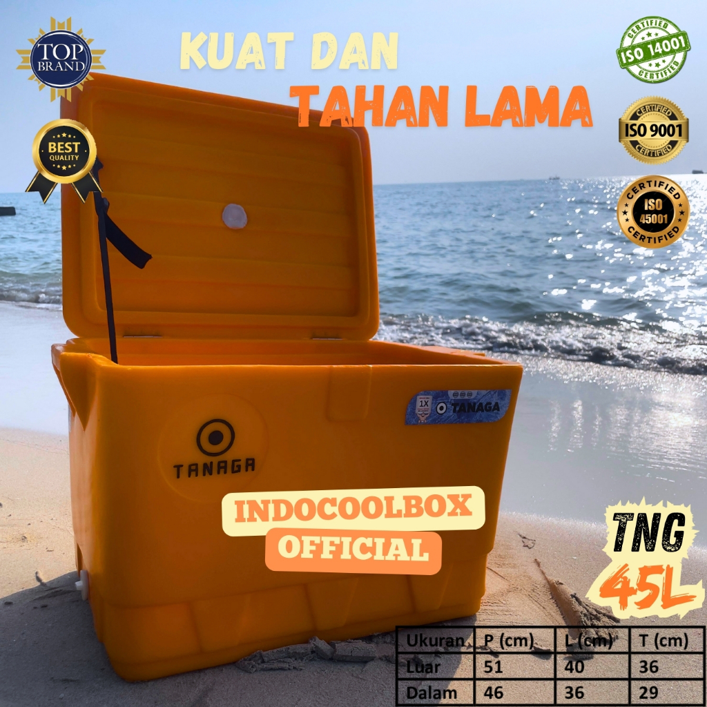 Jual Cooler Box Tanaga 45 Liter Termos Es Kotak Tempat Es Batu Daging ...