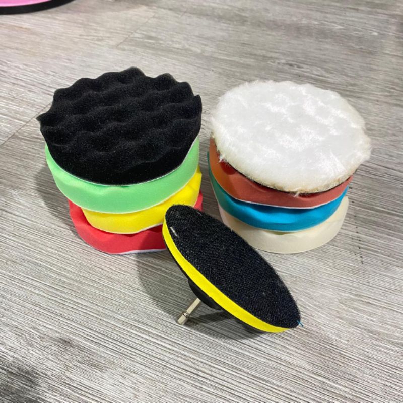 Jual LUMOS BUSA POLES 5" SET 10pcs Tatakan amplas 5inch Busa Poles 7pcs ...