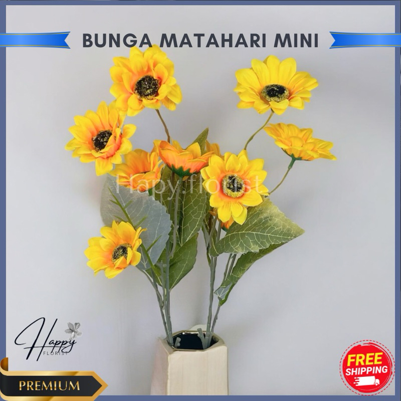 Jual BUNGA MATAHARI MINI Artificial bunga hias sunflower (tanpa pot ...