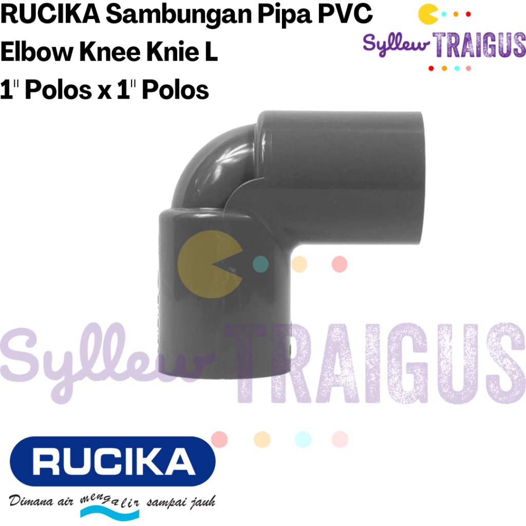Jual RUCIKA Sambungan Pipa PVC Elbow Knee Knie L 1" Polos x 1" Polos | Shopee Indonesia