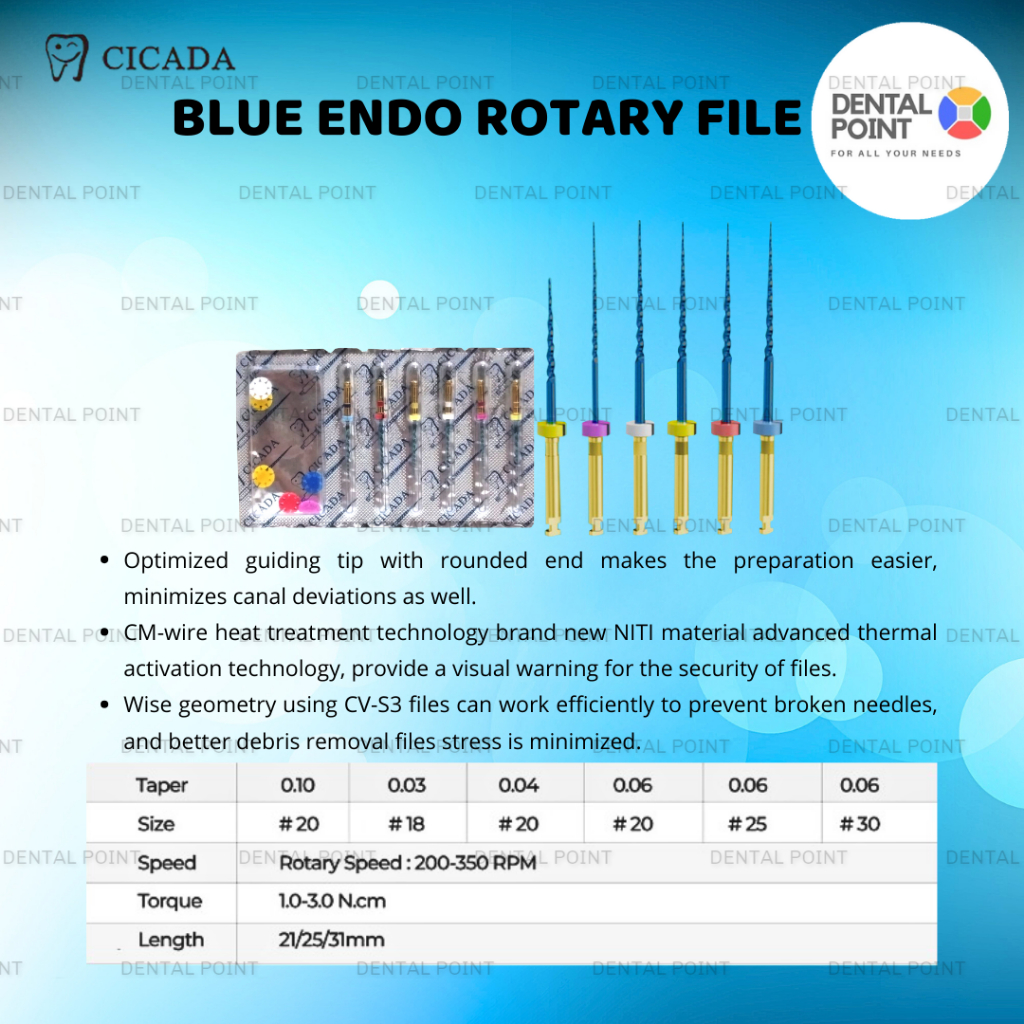 Jual Dental Blue Endo Rotary File - Cicada | Shopee Indonesia