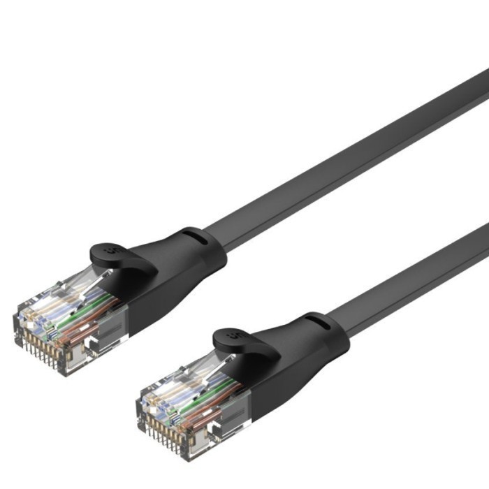 Jual Kabel LAN Cat.6 1 Meter Unitek C1811GBK Cat6 UTP RJ45 Flat ...