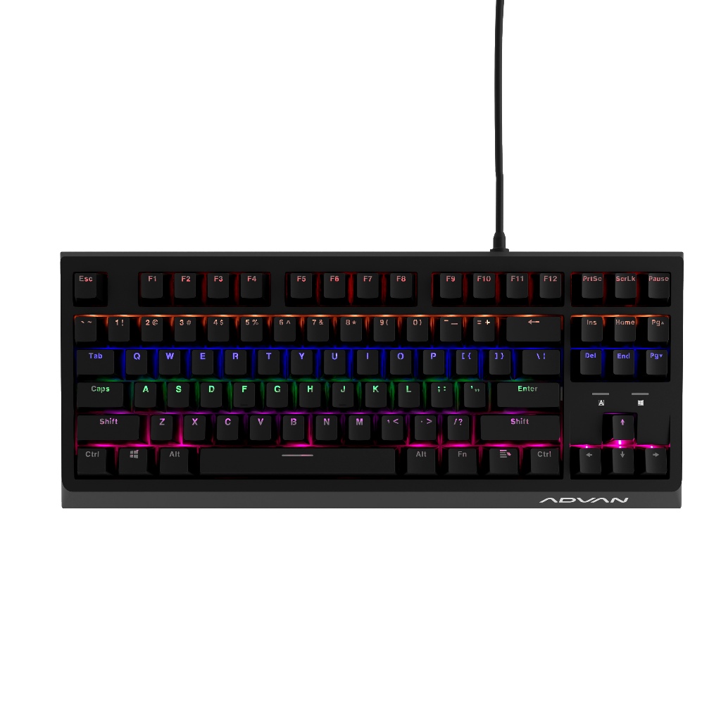 Jual ADVAN Mechanical Keyboard MK01 Gaming Keyboard 80% Layout TKL 87 ...