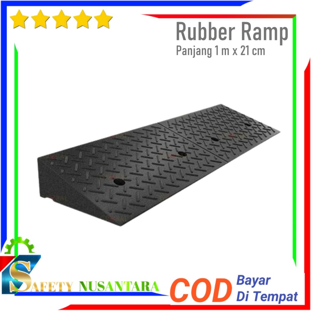 Jual Rubber Ramp Tanjakan Karet Panjang 1 Meter Tinggi 5 cm / 6 cm / 7 ...