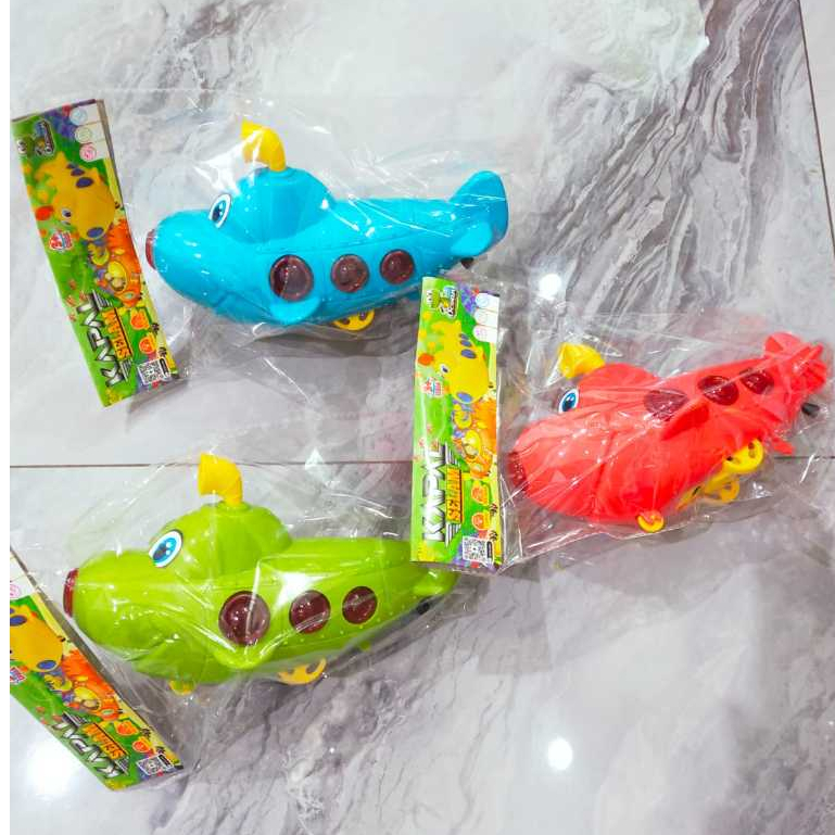 Jual mainan anak Kapal Selam Tarik Bisa Jalan Nyala baterai operated OCT 7265 SUBMARINE KAPAL ...