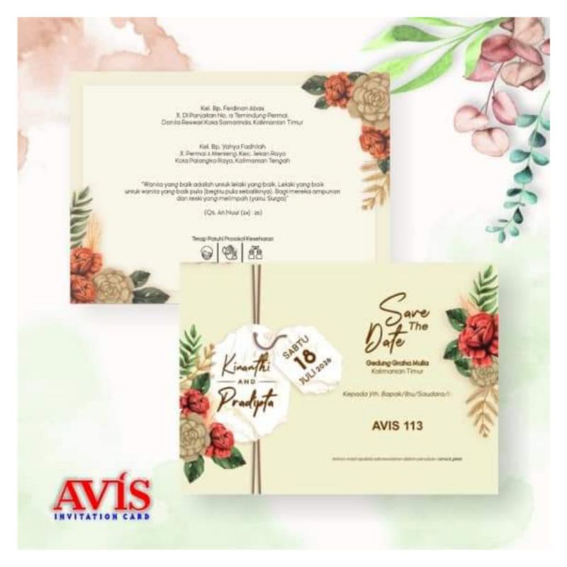 Jual Cetak undangan avis 113 (TERMURAH) | Shopee Indonesia