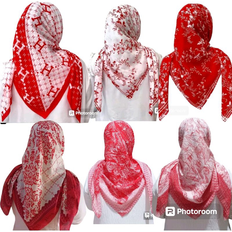Jual KERUDUNG VOAL MERAH PUTIH BEST | Shopee Indonesia