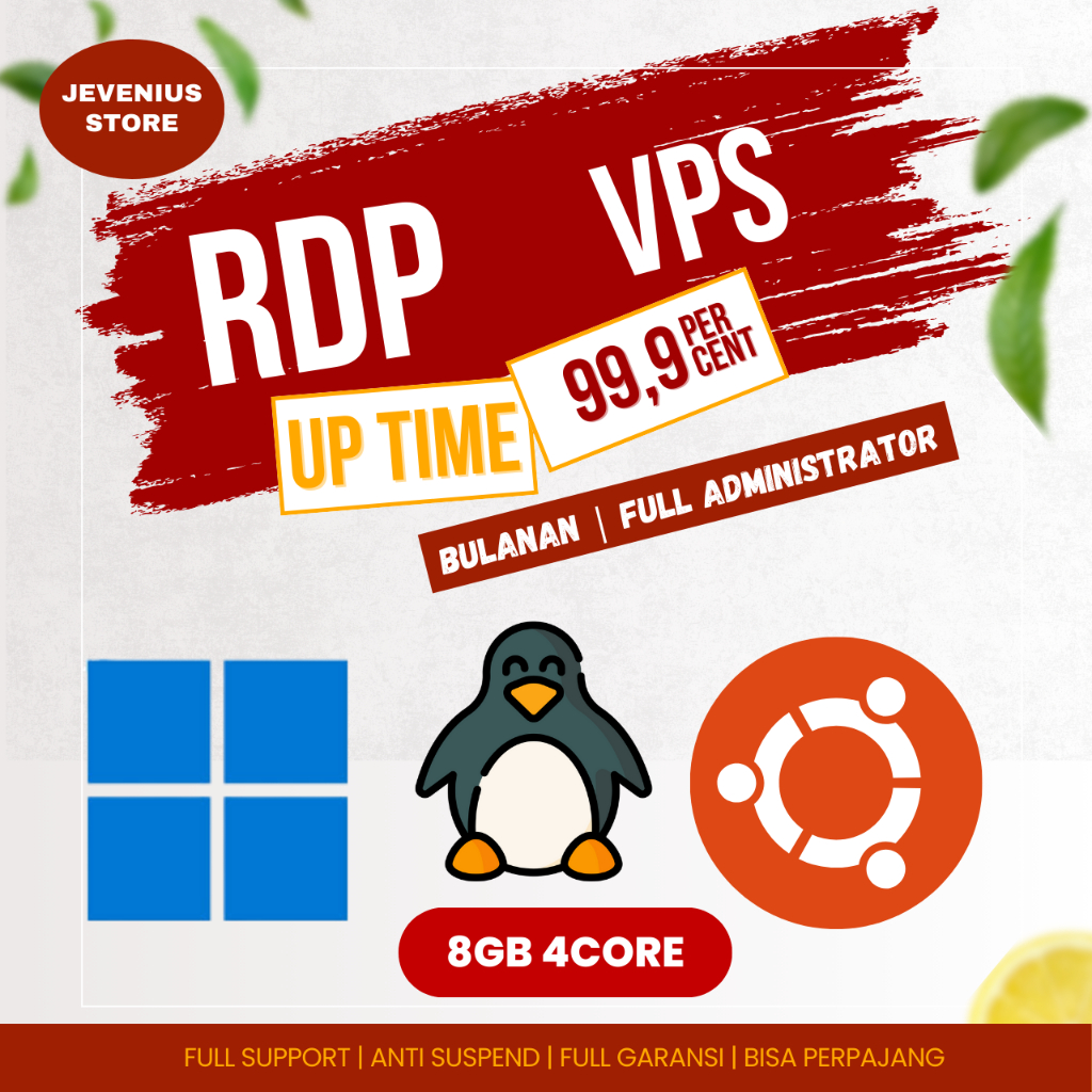 Jual RDP Windows Vps Linux Ram 4GB Bergaransi 30 Hari | Shopee Indonesia