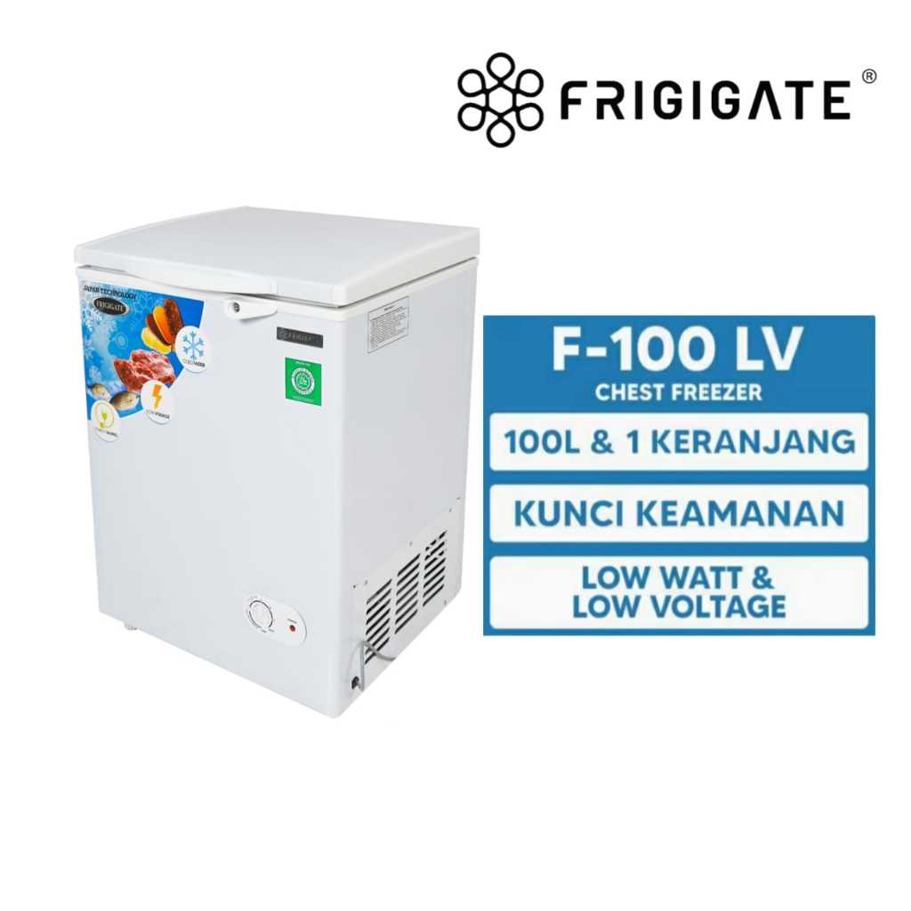 Jual CHEST FREEZER FRIGIGATE CF 100 LV LEMARI PEMBEKU 100 LITER LOW ...