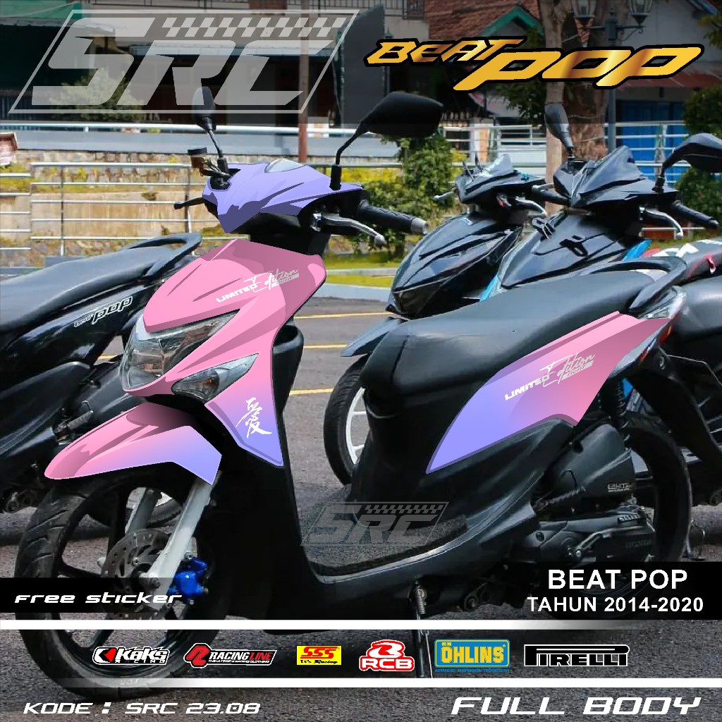 Jual COD Decal Stiker Full body Honda Beat POP 2014 2015 2016 2017 2018 ...