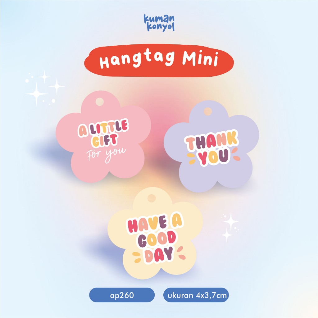 Jual HANGTAG MINI HANG TAG BENTUK BUNGA THANK YOU | Shopee Indonesia