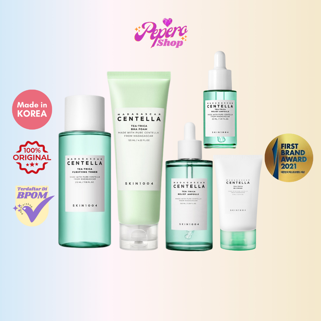 Jual SKIN1004 Madagascar Centella Tea-Trica Relief Ampoule 100ml | Purifying Toner 210ml | BHA ...