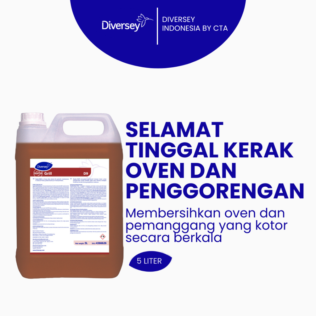 Jual Diversey Suma Grill D9 (5 Liter) - Oven And Grill Cleaner | Shopee Indonesia