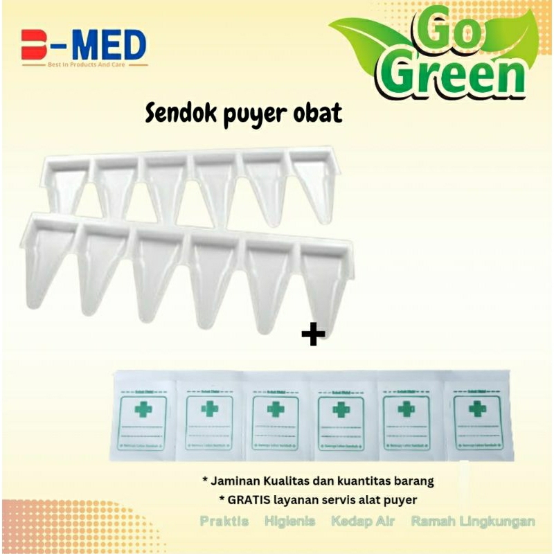 Jual kertas puyer hijau umum bonus sendok 2 pcs | Shopee Indonesia