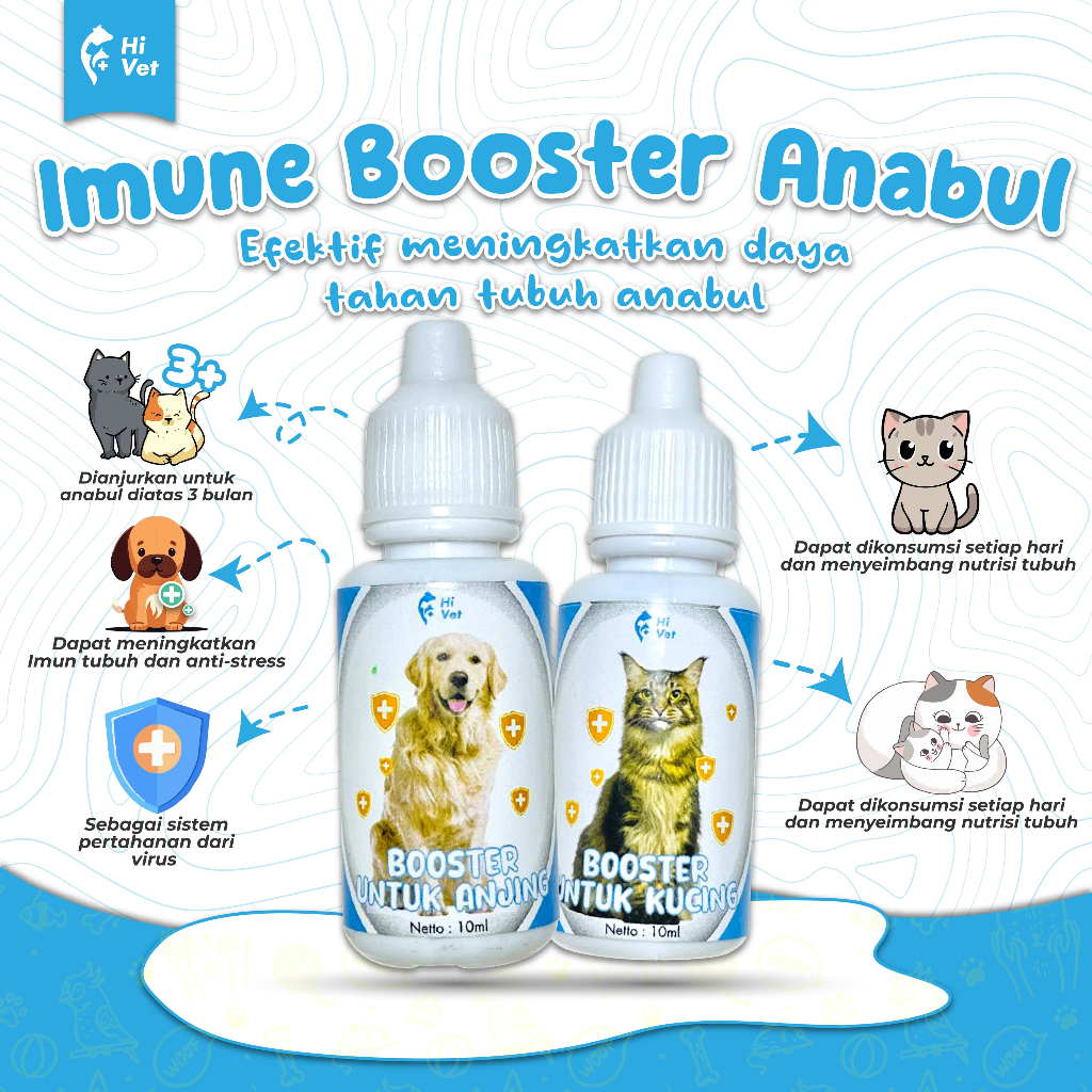 Jual HI VET IMMUNE BOOSTER CAT & DOG 10ml - Vitamin Imun Booster Kucing ...