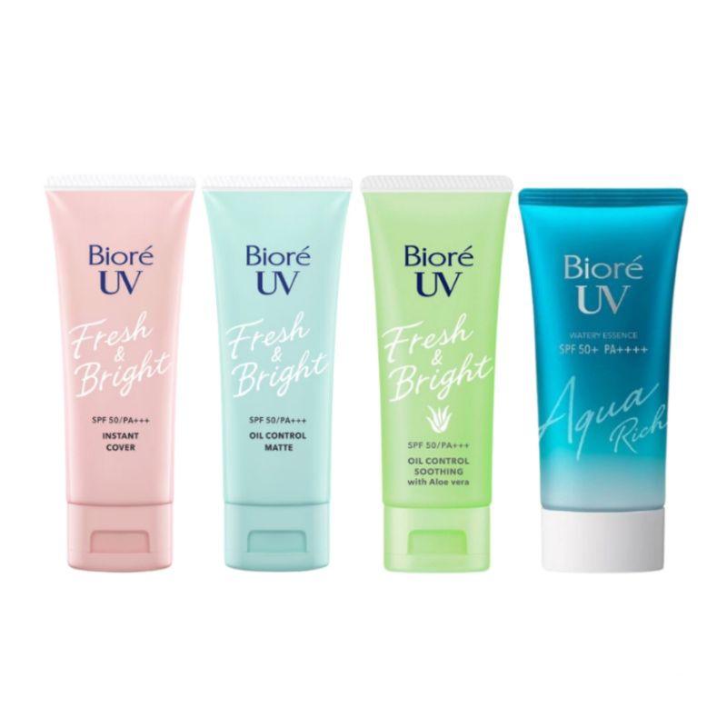 Jual BIORE UV Sunscreen UV Aqua Rich SPF 50+ PA++++ - Fresh & Bright ...