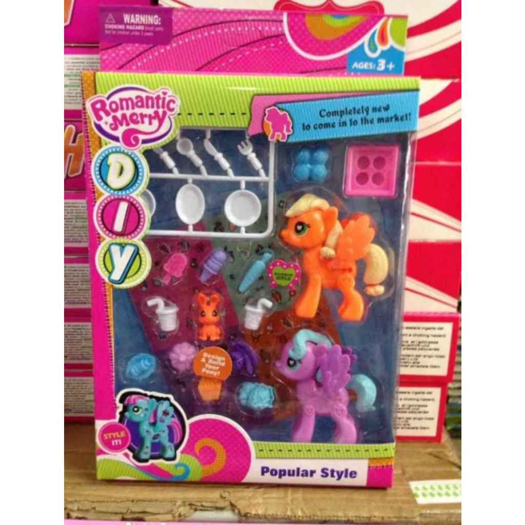 Jual MAINAN FIGURE SET LITTLE PONY KUDA PONI SAYAP HORSE ROMANTIC MERRY ...