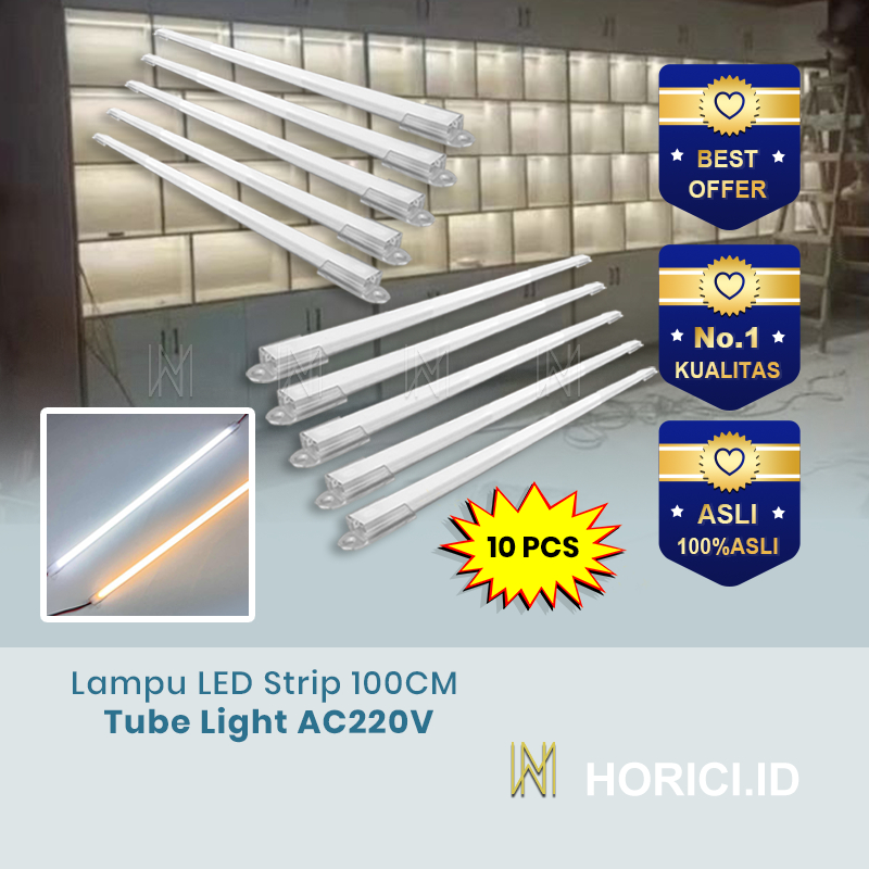 Jual 10 PCS LAMPU LED STRIP Tube Light AC220V TUBE BAR LAMP 100CM ...