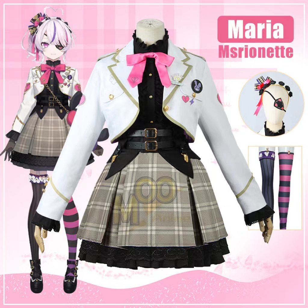 Jual NIJISANJI EN vtuber ILUNA Maria Marionette cosplay costume Maria cosplay costume and wig ...