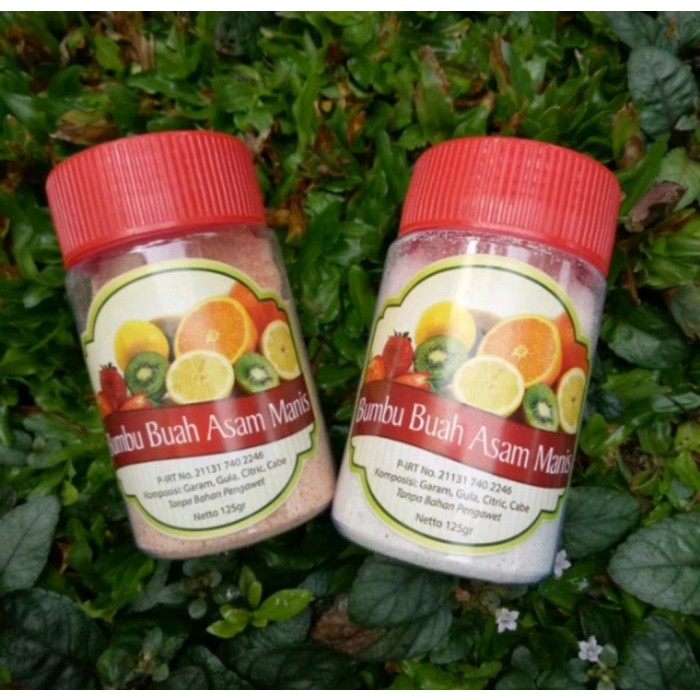 Jual Bumbu buah PEDAS Garam buah Bubuk buah Garam kiamboy Bumbu asam ...