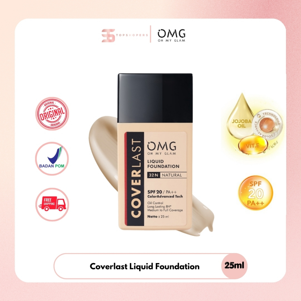Jual OMG Oh My Glam Coverlast Liquid Foundation | Shopee Indonesia