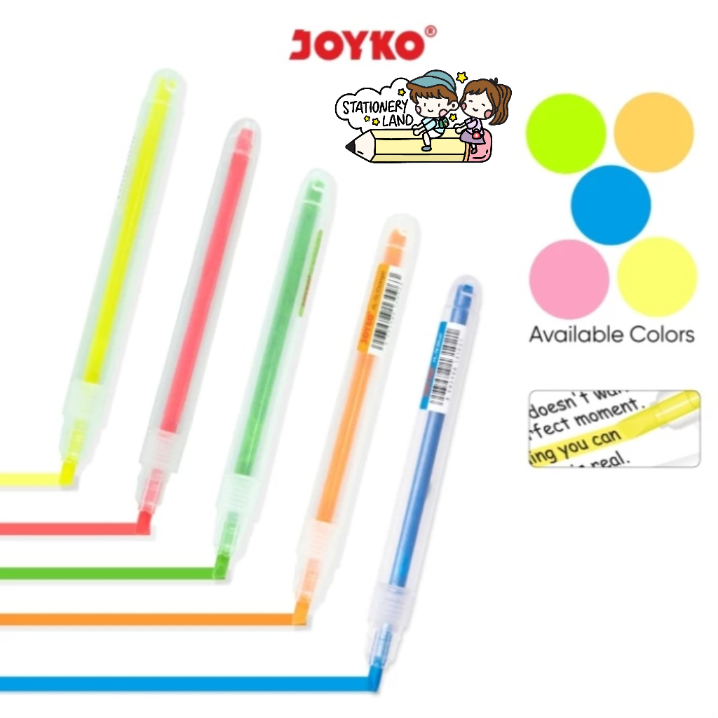 Jual ( StaLand / DAPAT 1 BUAH ) HIGHLIGHTER PEN JOYKO / Highliter ...