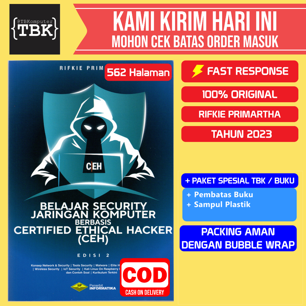 Jual BUKU BELAJAR SECURITY JARINGAN KOMPUTER BERBASIS CERTIFIED ETHICAL HACKER CEH RIFKIE ...