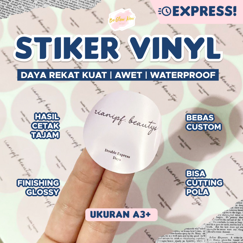 Jual Cetak Stiker Label Anti Air A3+ Cutting / Sticker label makanan ...